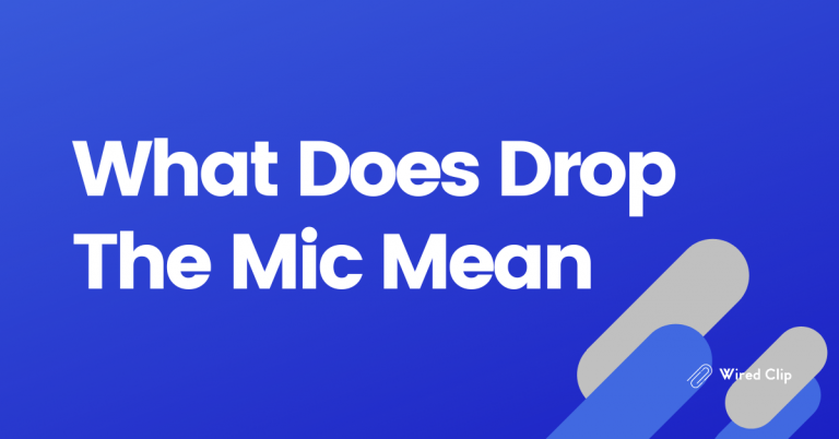 What Does Drop The Mic Mean - WiredClip