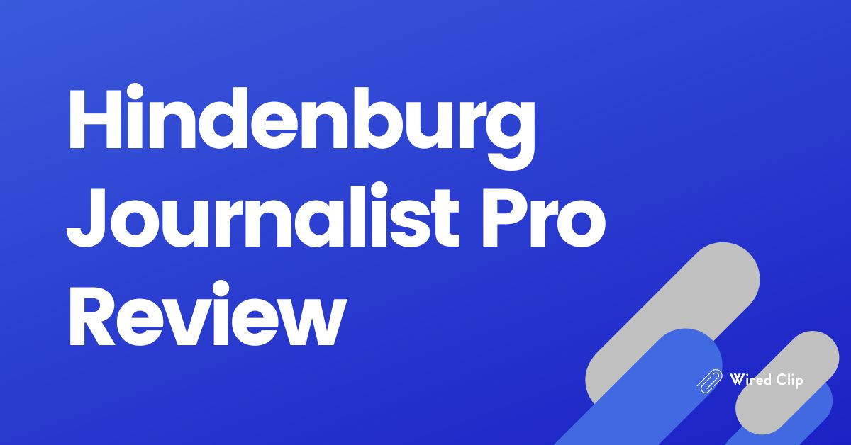 Hindenburg Journalist Pro Review